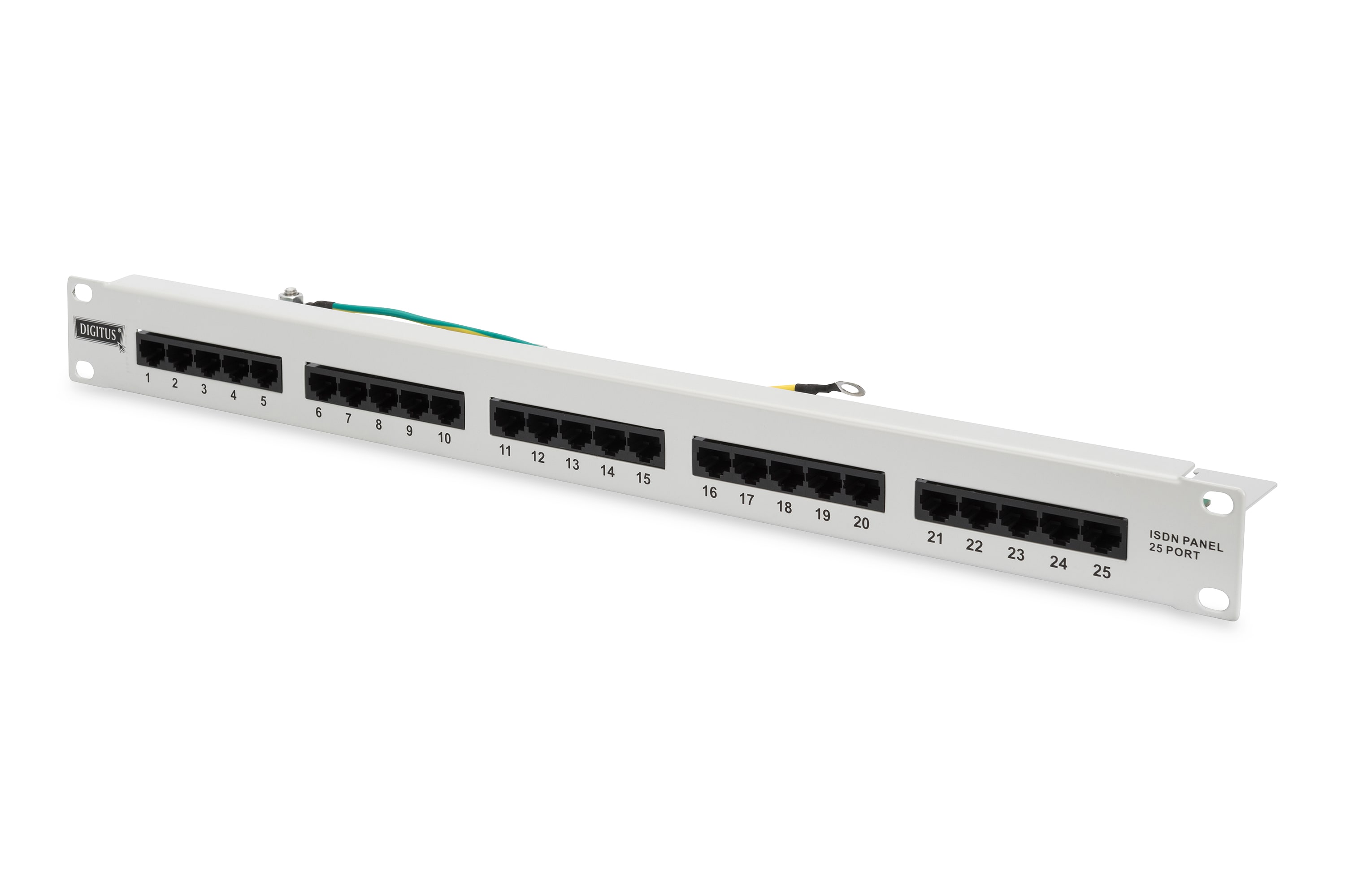 CAT 3 ISDN Patch Panel, unSH, grey | Bredengen
