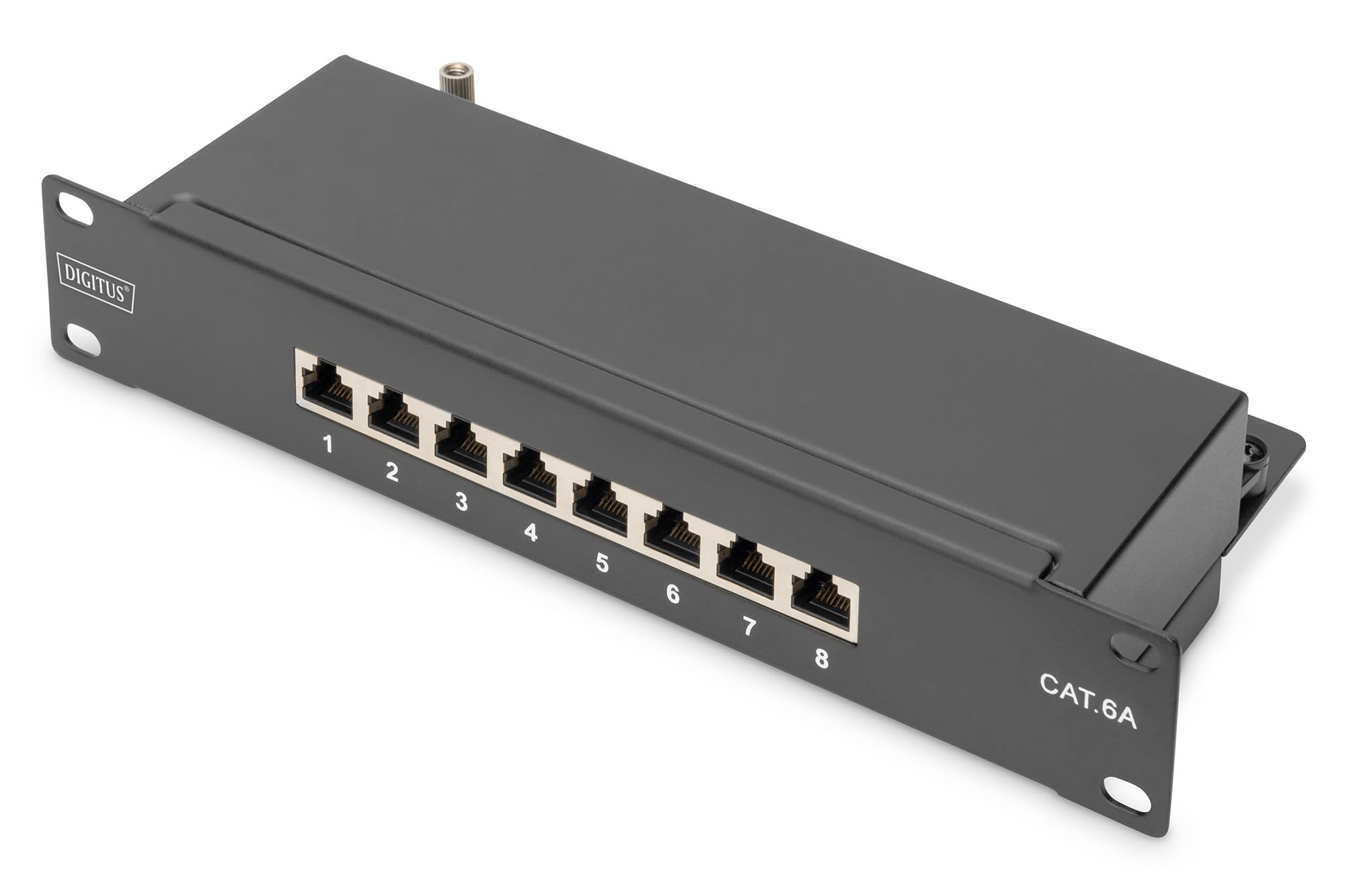 CAT 6A, Class E Patch Panel, SH, black | Bredengen