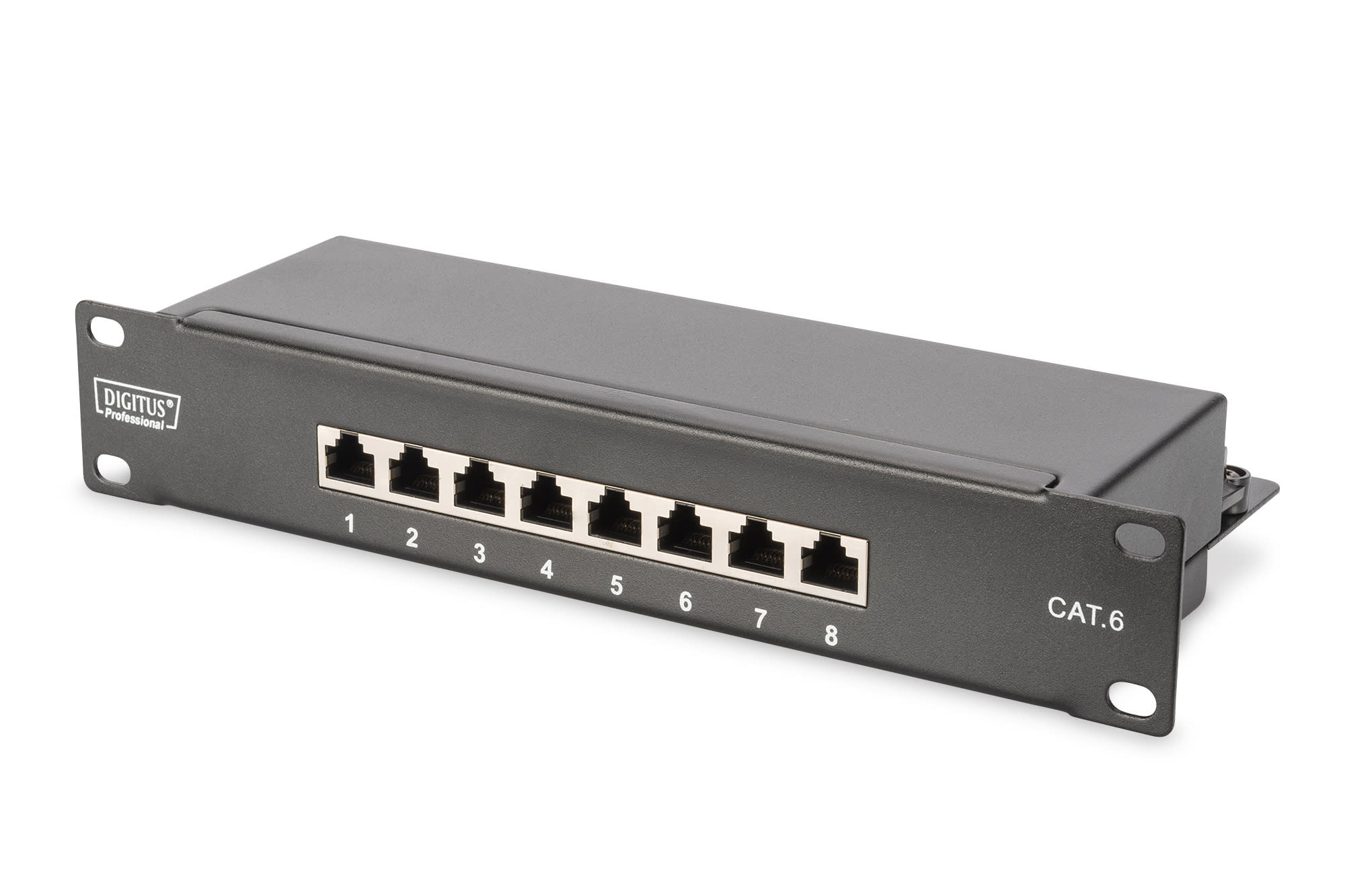 CAT 6, Class E Patch Panel, SH, black | Bredengen