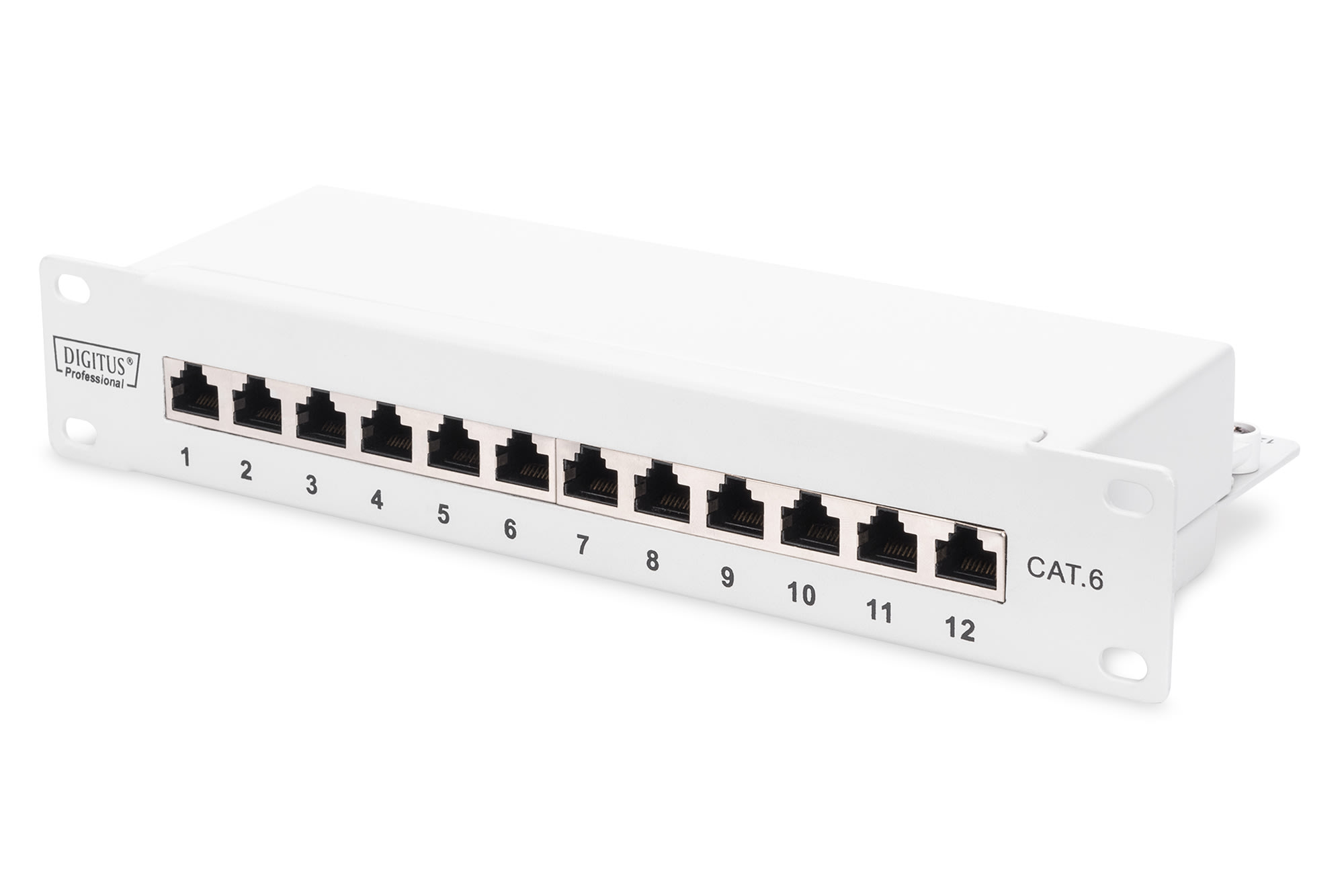 CAT 6, Class E Patch Panel, SH, grey | Bredengen