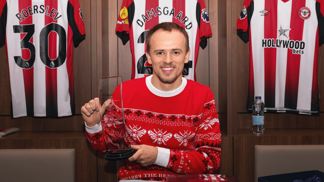 Damsgaard named Brentford's Aosom Player of the Month for November ...