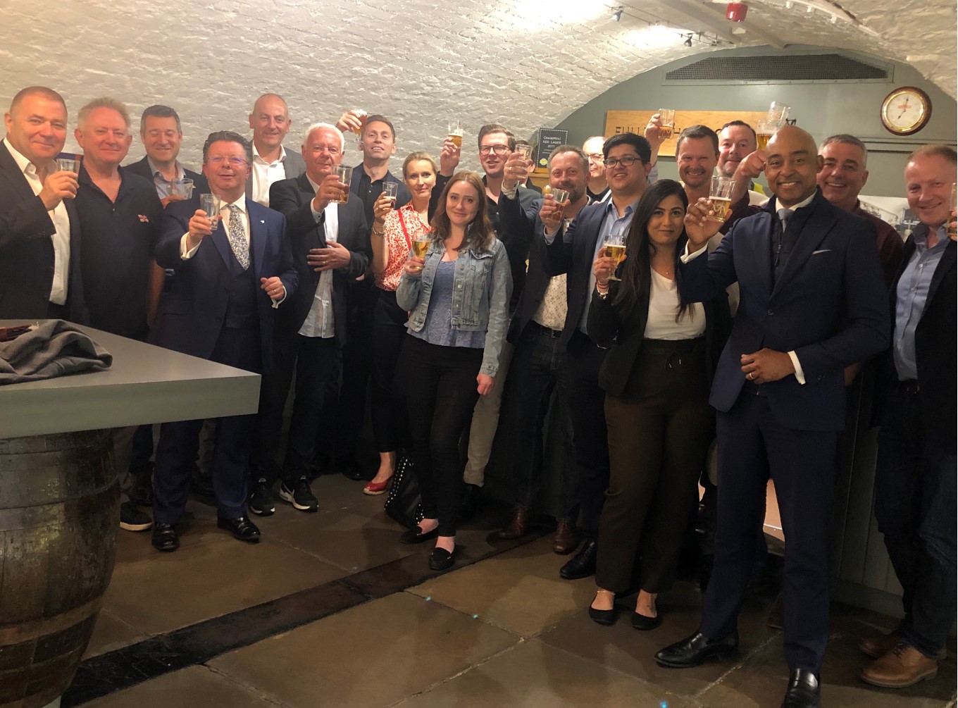 Partners mingle on brewery tour | Brentford FC