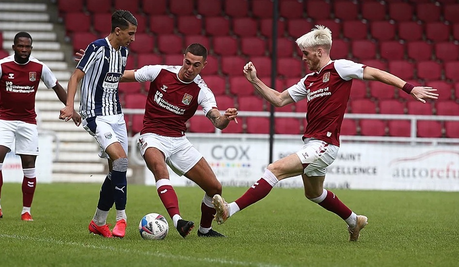 Luka Racic in action as Northampton exit Carabao Cup | Brentford FC