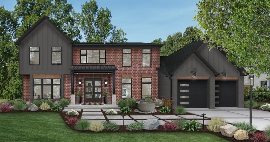 Red Brick And Stucco Homes