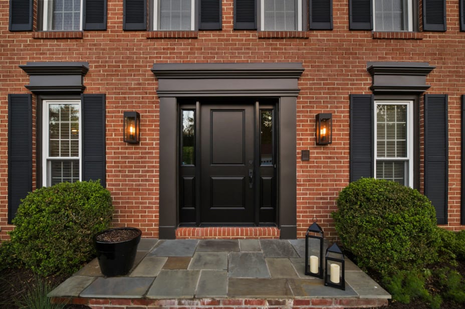 Red Brick House Facade Brick House Facade Al Diyar Bricks And