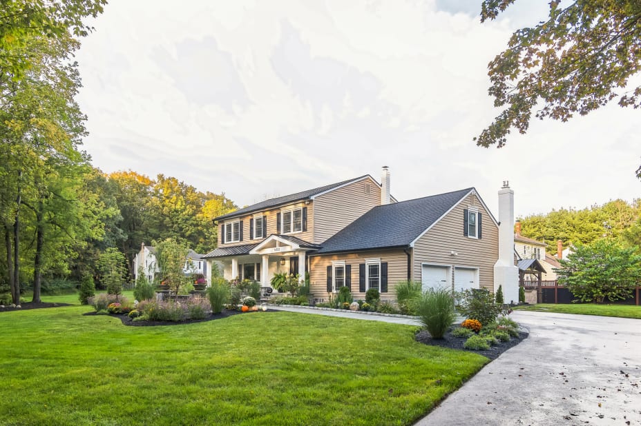Driveway Portico Front Door Portico Transforms New Jersey Home