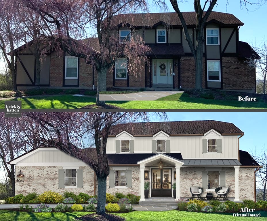 lime washed brick ranch