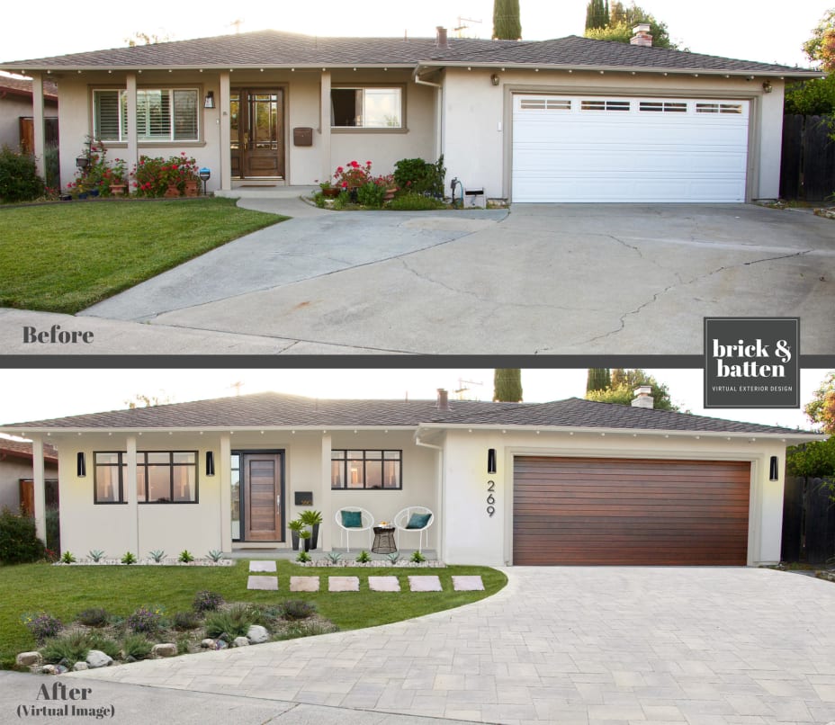 White Stucco Exterior Home Designs