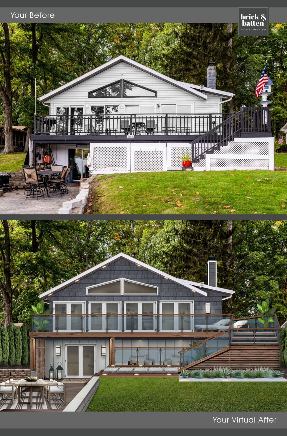 Exterior Rustic Lake House Colors Butler's Mill Cottage Craftsman