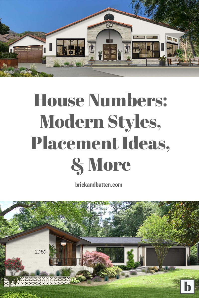 House Numbers: Modern Styles, Placement Ideas, and More - brick&batten