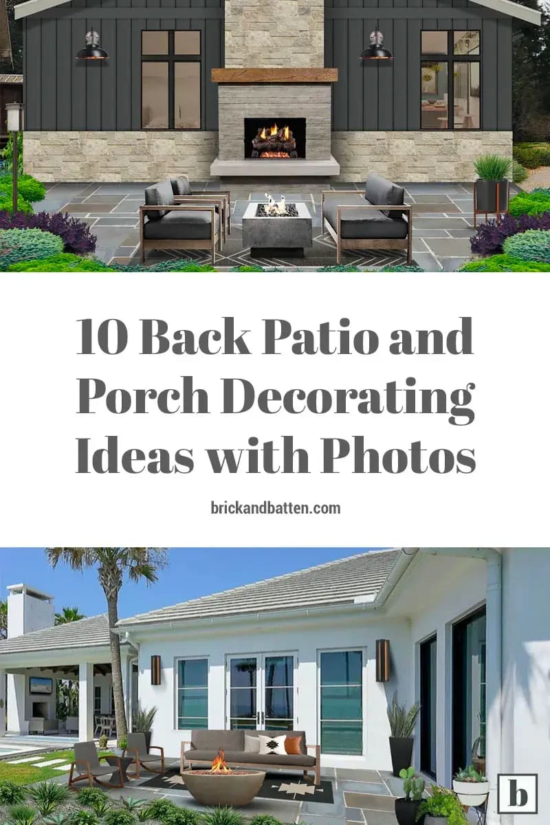 10 Back Patio and Porch Decorating Ideas with Photos - brick&batten