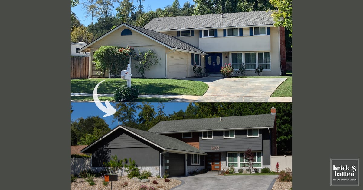 Dark Gray House Update in California - brick&batten