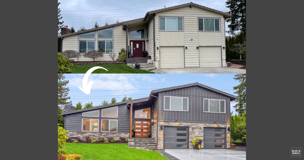 How to Modernize a Split Level Home Exterior - brick&batten How to Modernize a Split Level Home Exterior - brick&batten