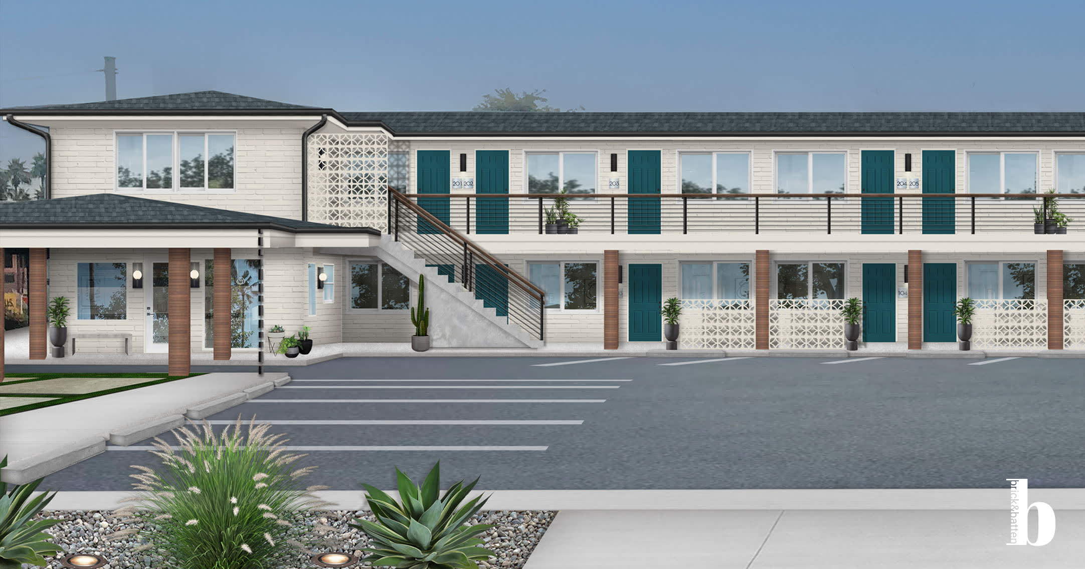 Inspirational Curb Appeal for Commercial Properties - brick&batten