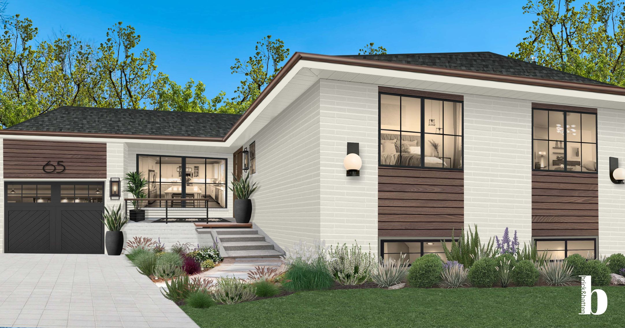 8 L Shaped House Design Ideas and Examples - brick&batten