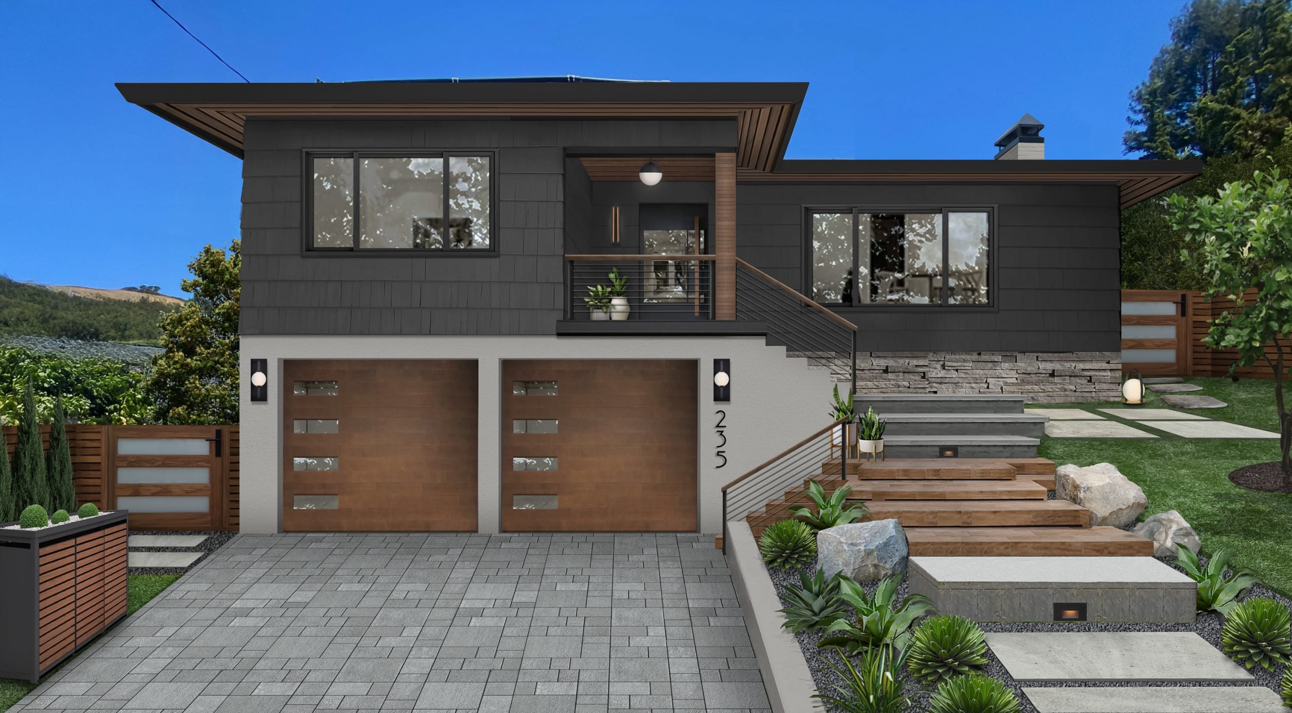 The Art of a Mixed Material House Exterior - brick&batten