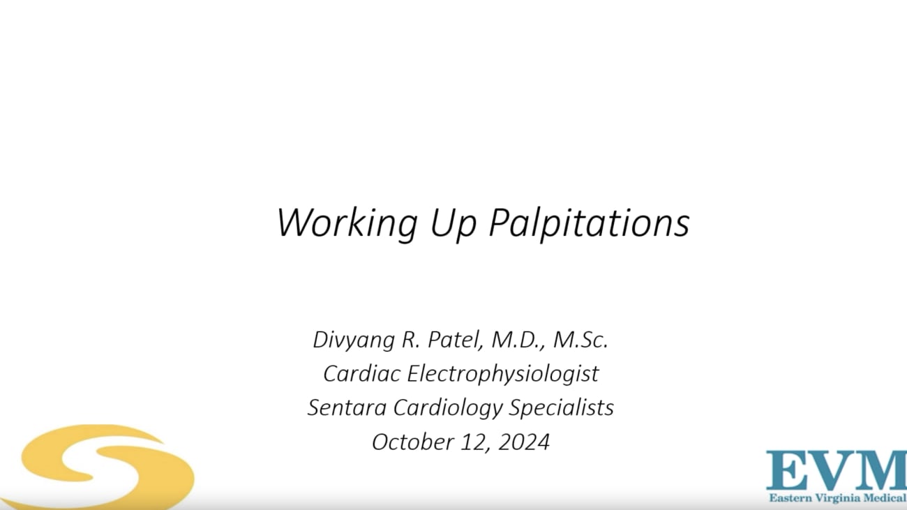 Work Up Palpitations - Sentara