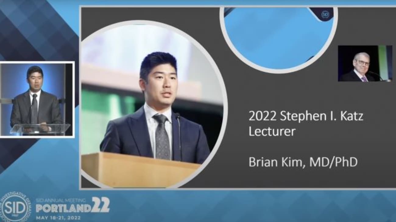 Brian S. Kim, MD, MTR, presented the Stephen I Katz, MD, PhD ...