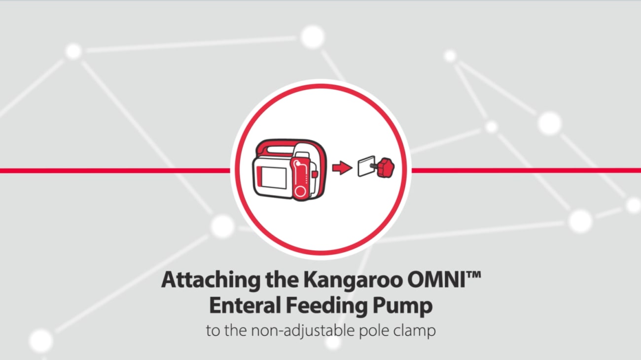 Attaching the Kangaroo OMNI™ pump to the pole clamp - Cardinal Health