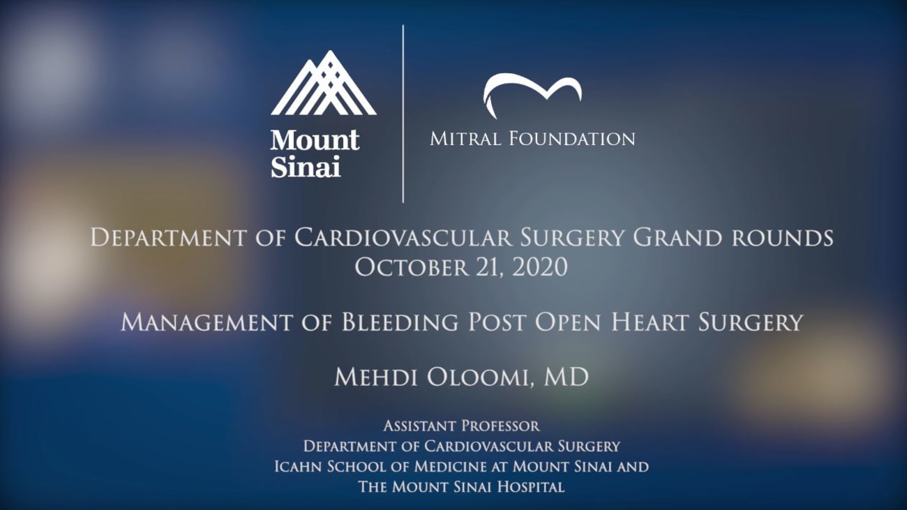 Management of Bleeding Post-Open Heart Surgery - Physician's Channel ...