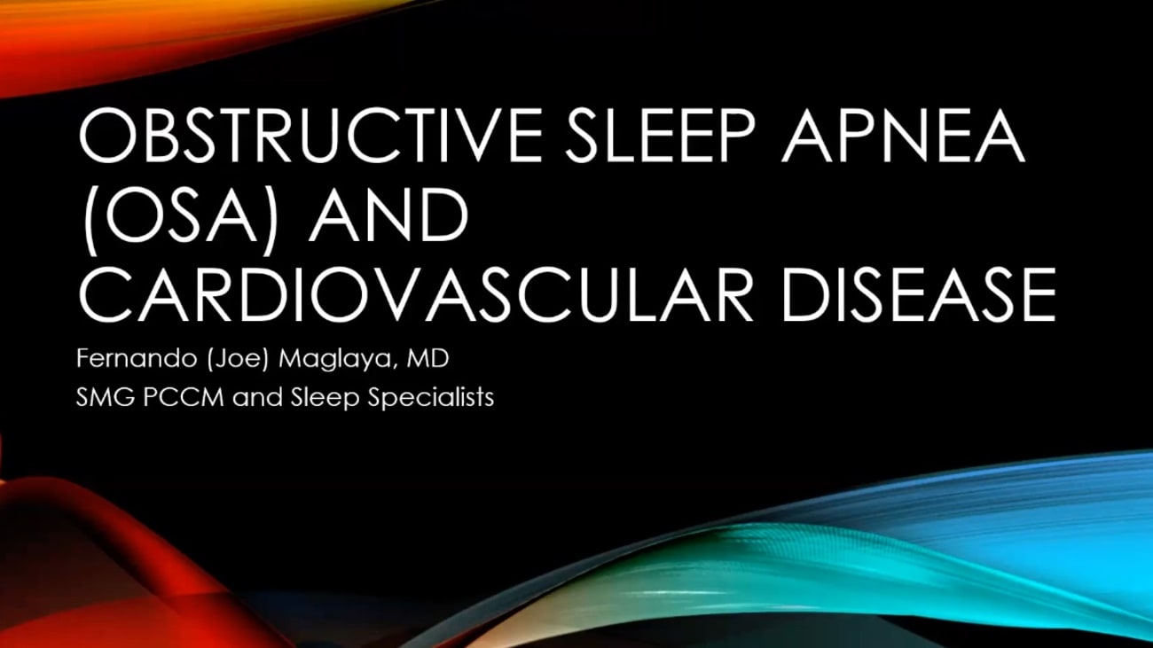 Obstructive Sleep Apnea and Cardiovascular Disease - Sentara
