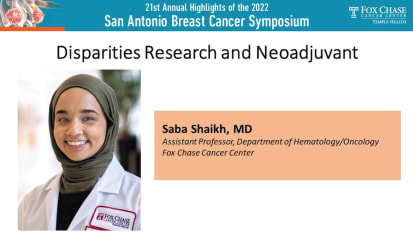 Saba Shaikh, MD - Physician Resources | Fox Chase Cancer Center