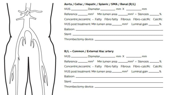 PAD Worksheet: IVUS measurements - Philips Image Guided Therapy Devices ...