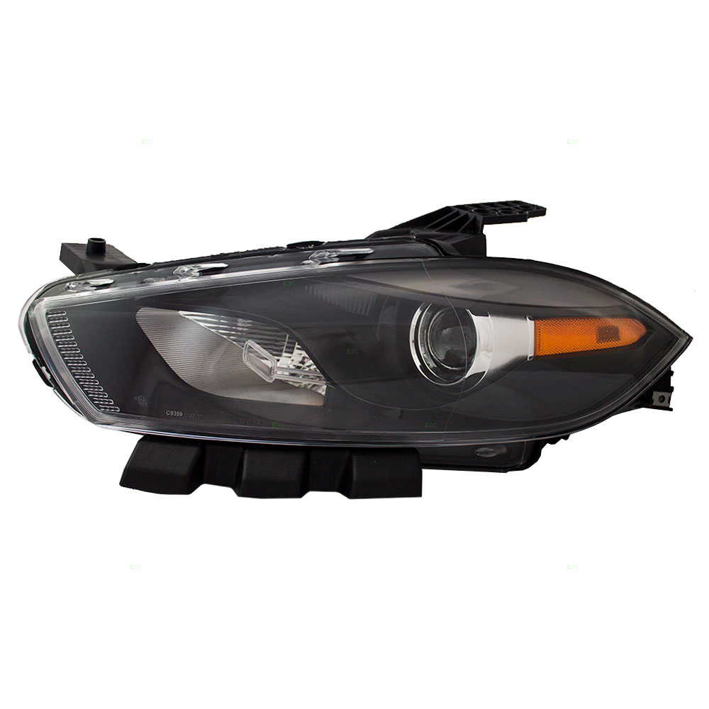 Headlight Assembly for 13-14 Dodge Dart Drivers Halogen Black Trim ...