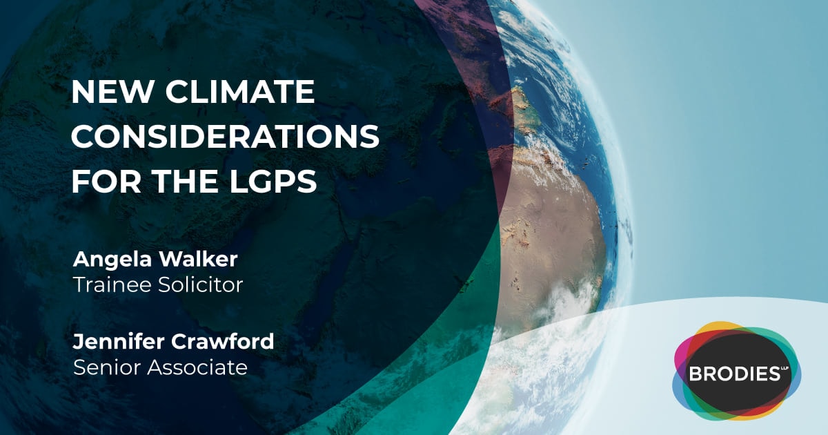 New climate considerations for the LGPS | Brodies LLP