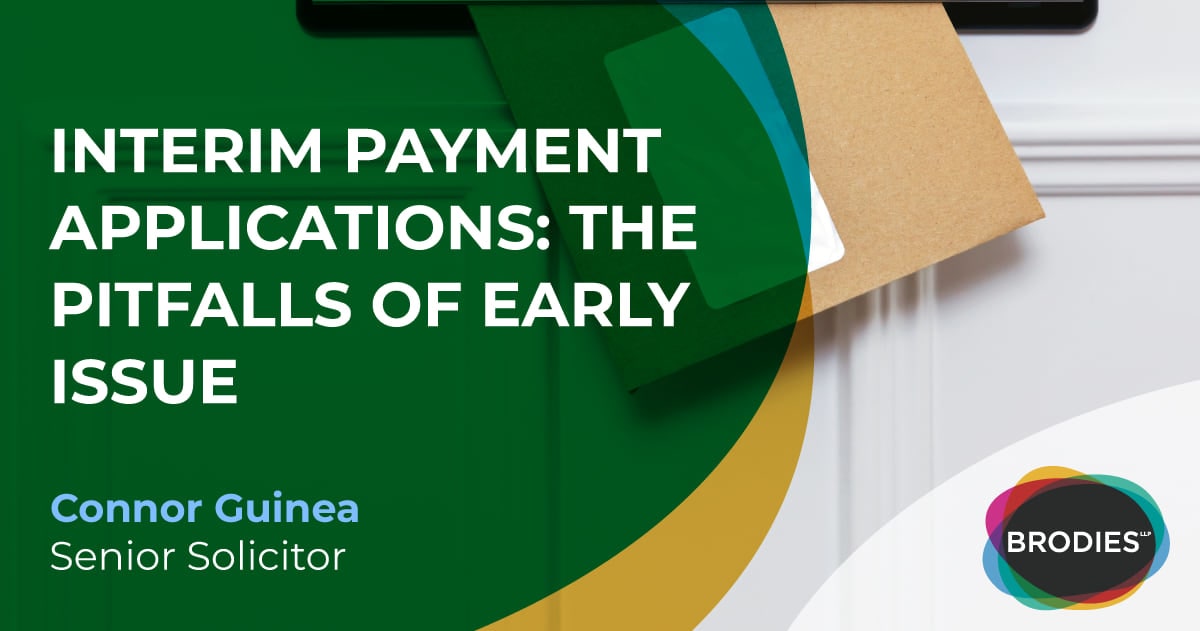 Is it ever too early to issue an interim application for payment ...