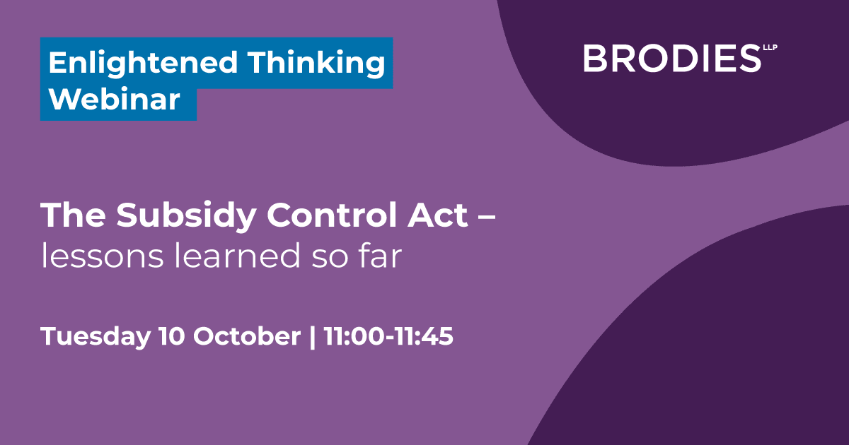 Brodies LLP lawyers discussed the lessons learned so far from The ...