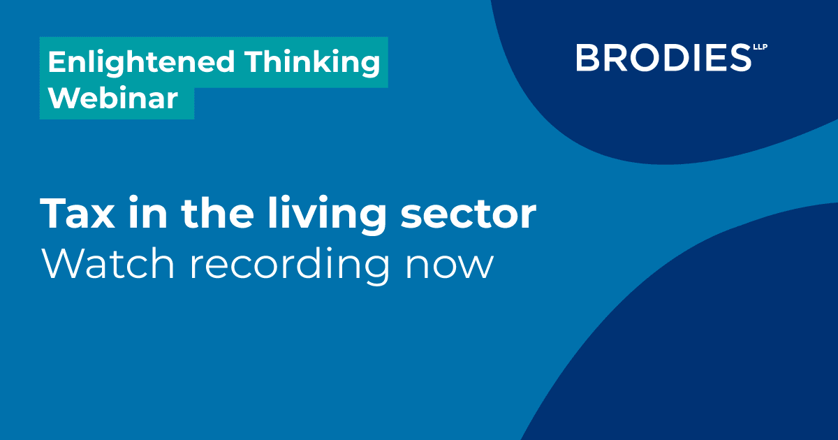 Brodies LLP partners, Bob Langridge and Richard Whyte, discussed tax in ...
