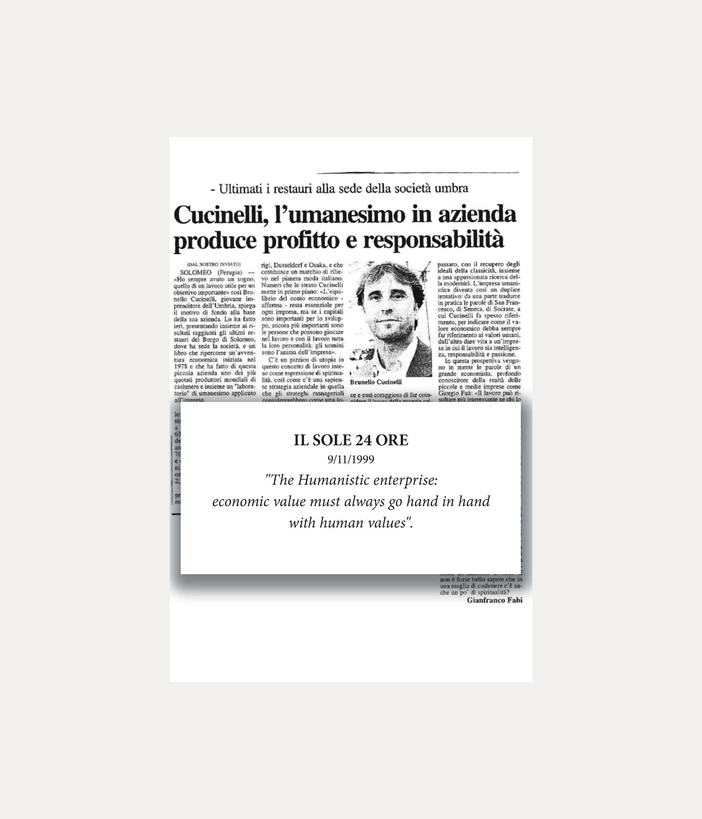 My idea of Humanistic Capitalism and Human Sustainability | Brunello ...