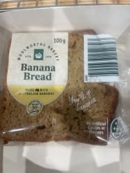 Woolworths Banana Bread Slice 100g | bunch