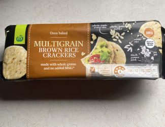 Woolworths Multigrain Brown Rice Crackers 100g | bunch