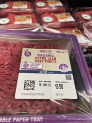Macro Organic Extra Lean Beef Mince 500g | bunch