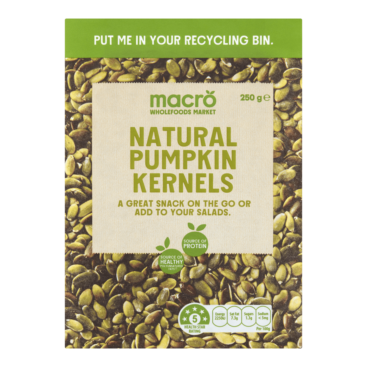 Macro Natural Pumpkin Kernels 250g | bunch