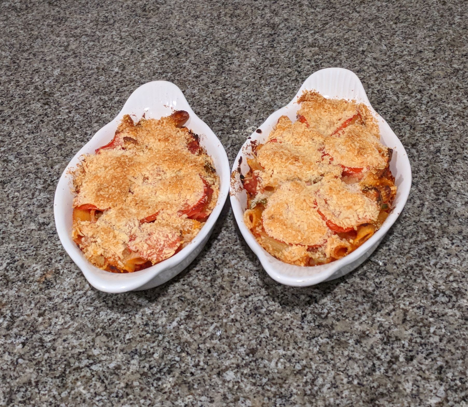 Twice cooked pasta. | bunch