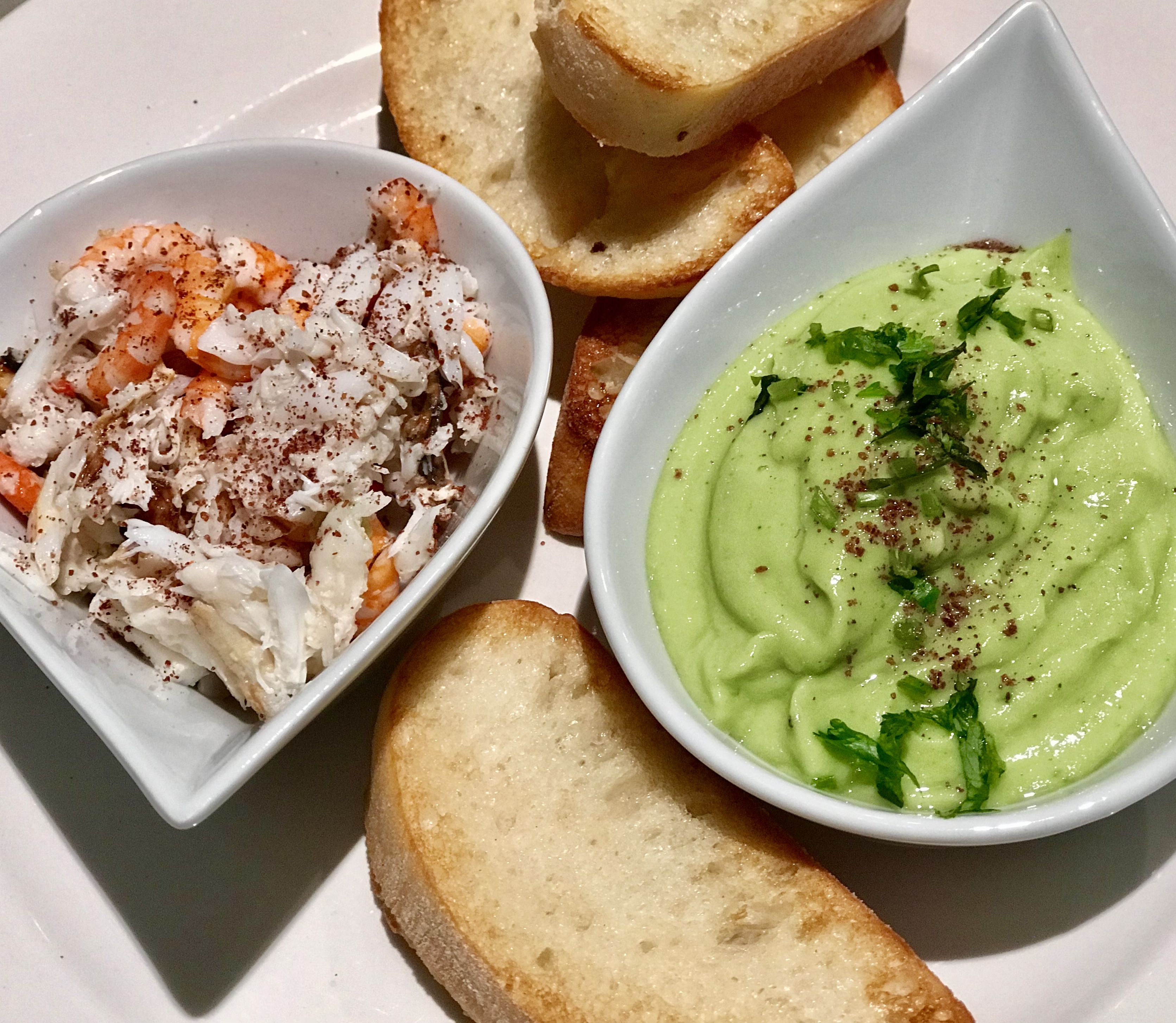 Spiced crab and school prawns with avocado | bunch