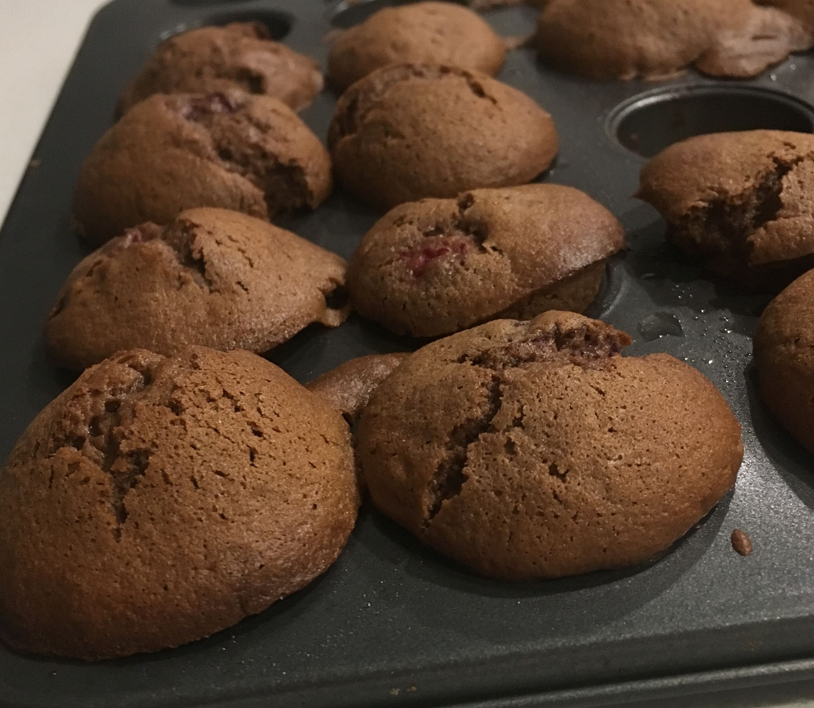 4 ingredient Nutella and raspberry muffins | bunch