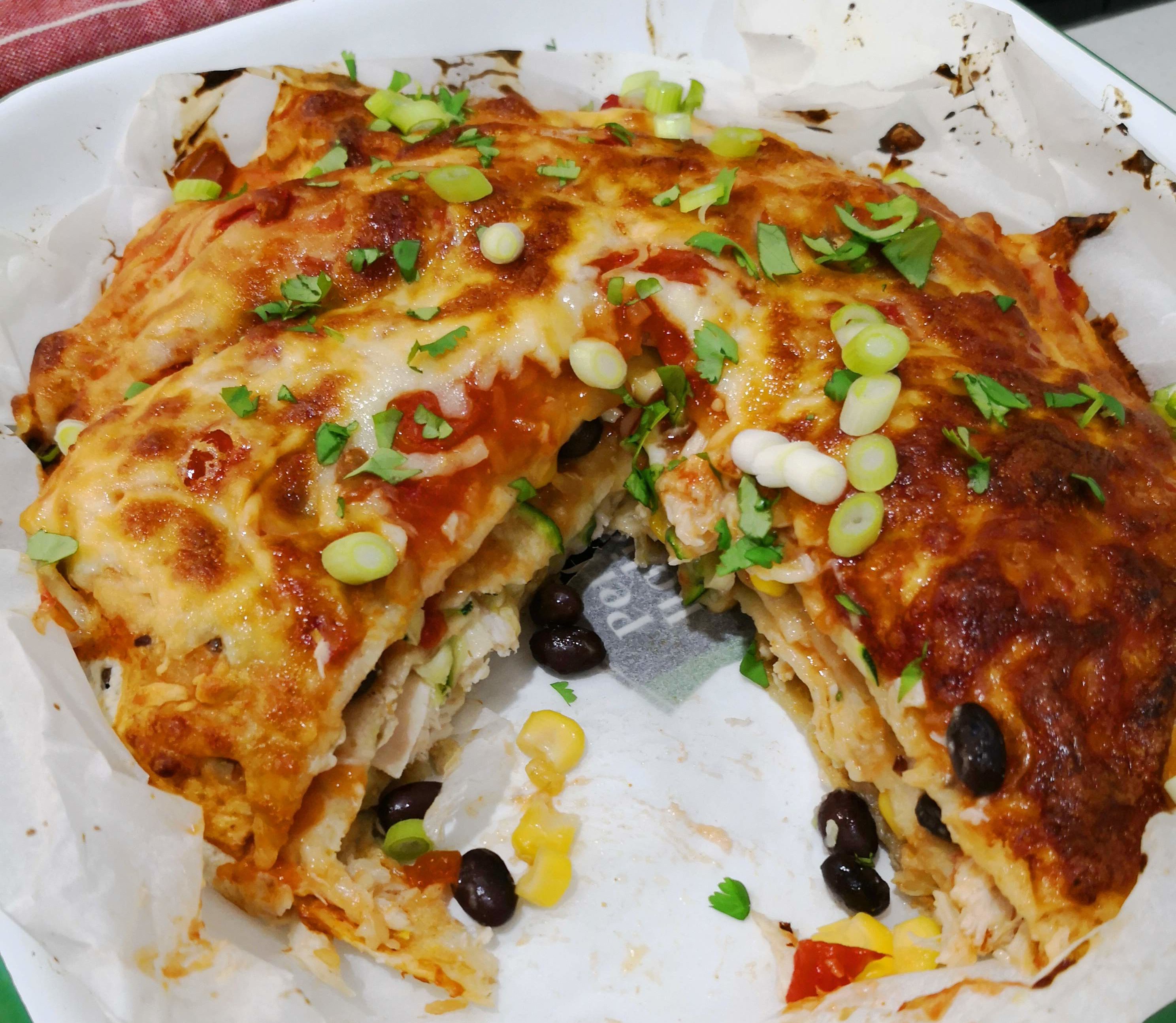 Mexican layered-tortilla bake | bunch