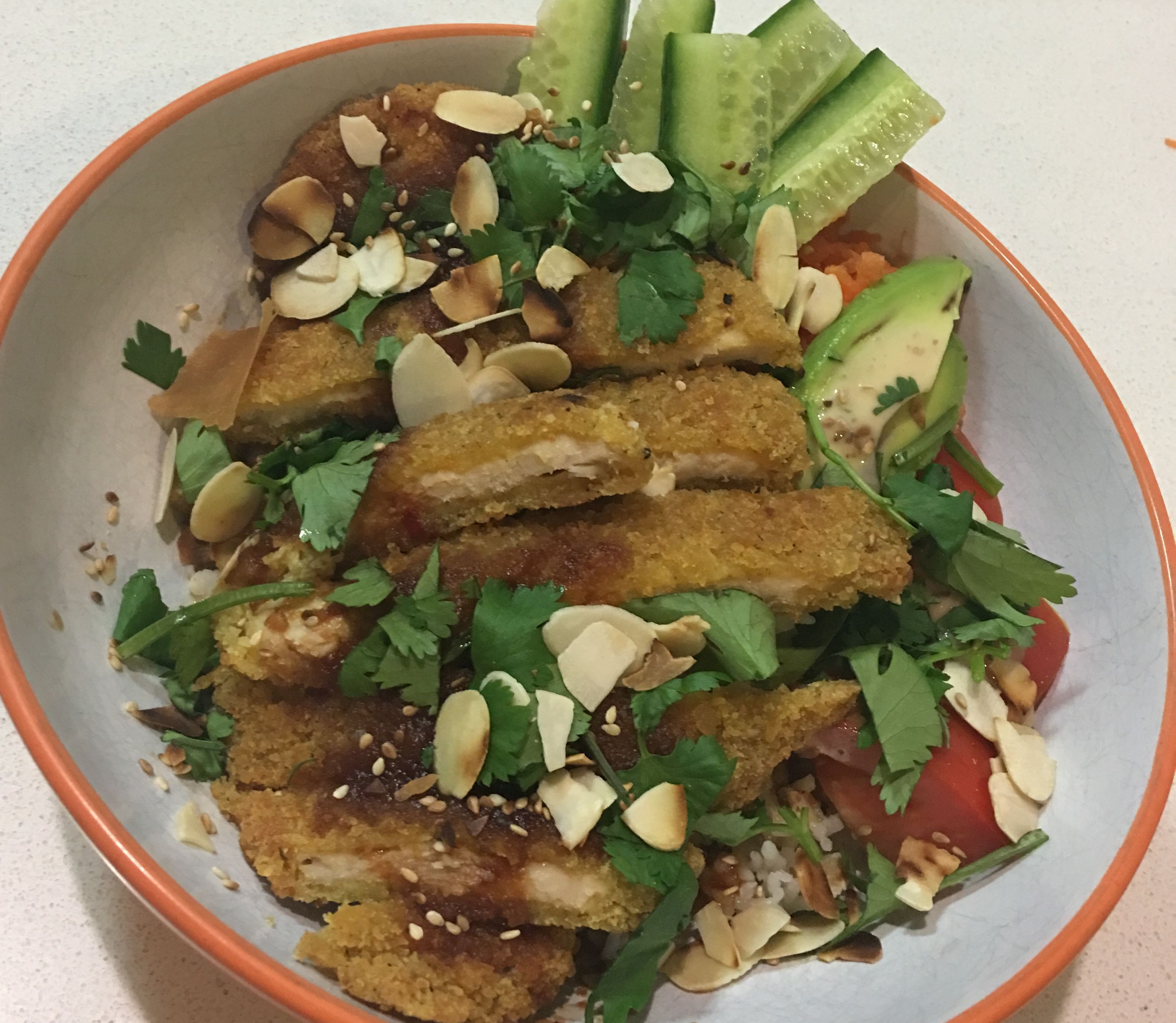 Chicken Schnitzel Rice Bowl | bunch