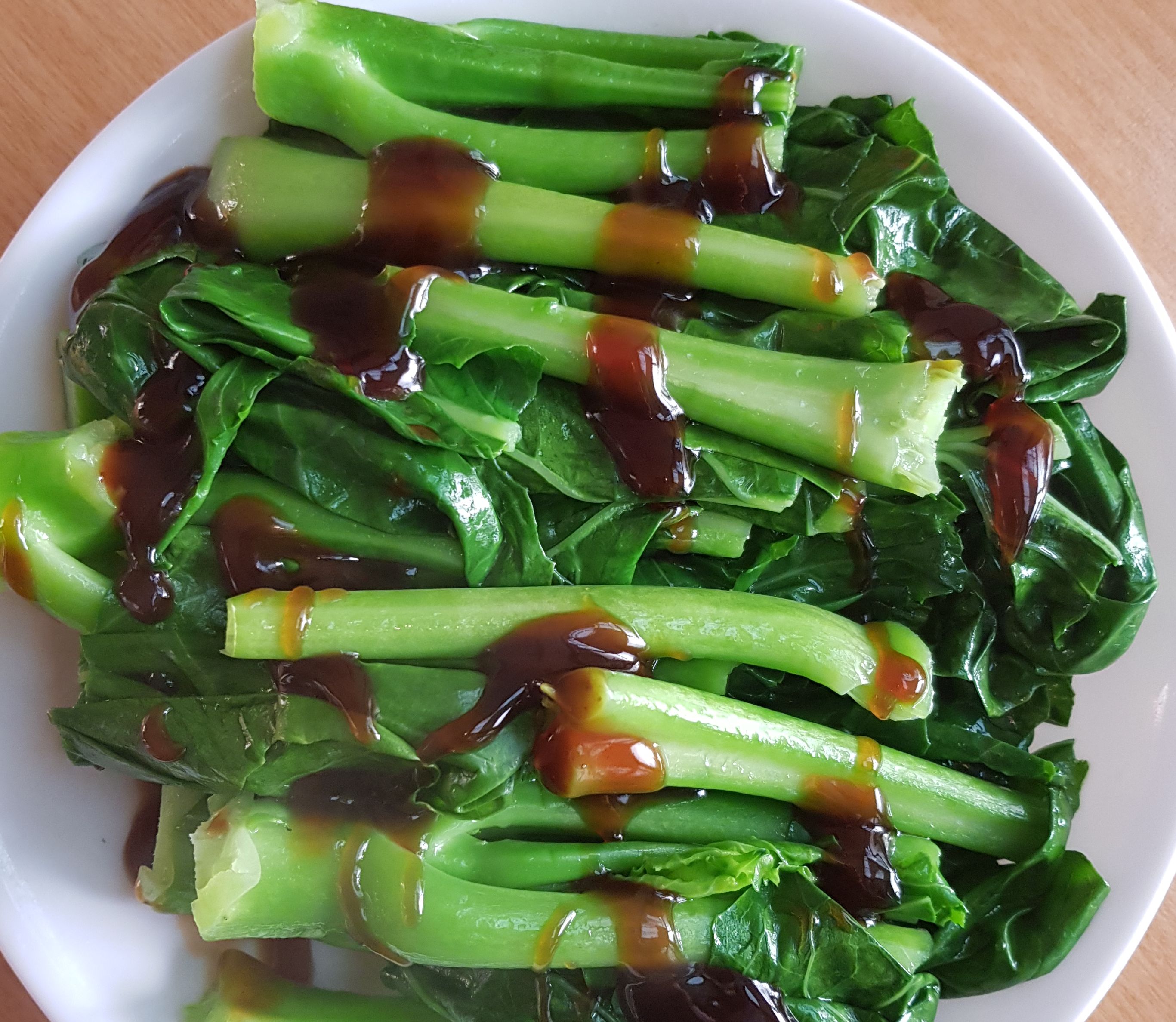 Chinese broccoli with oyster sauce | bunch