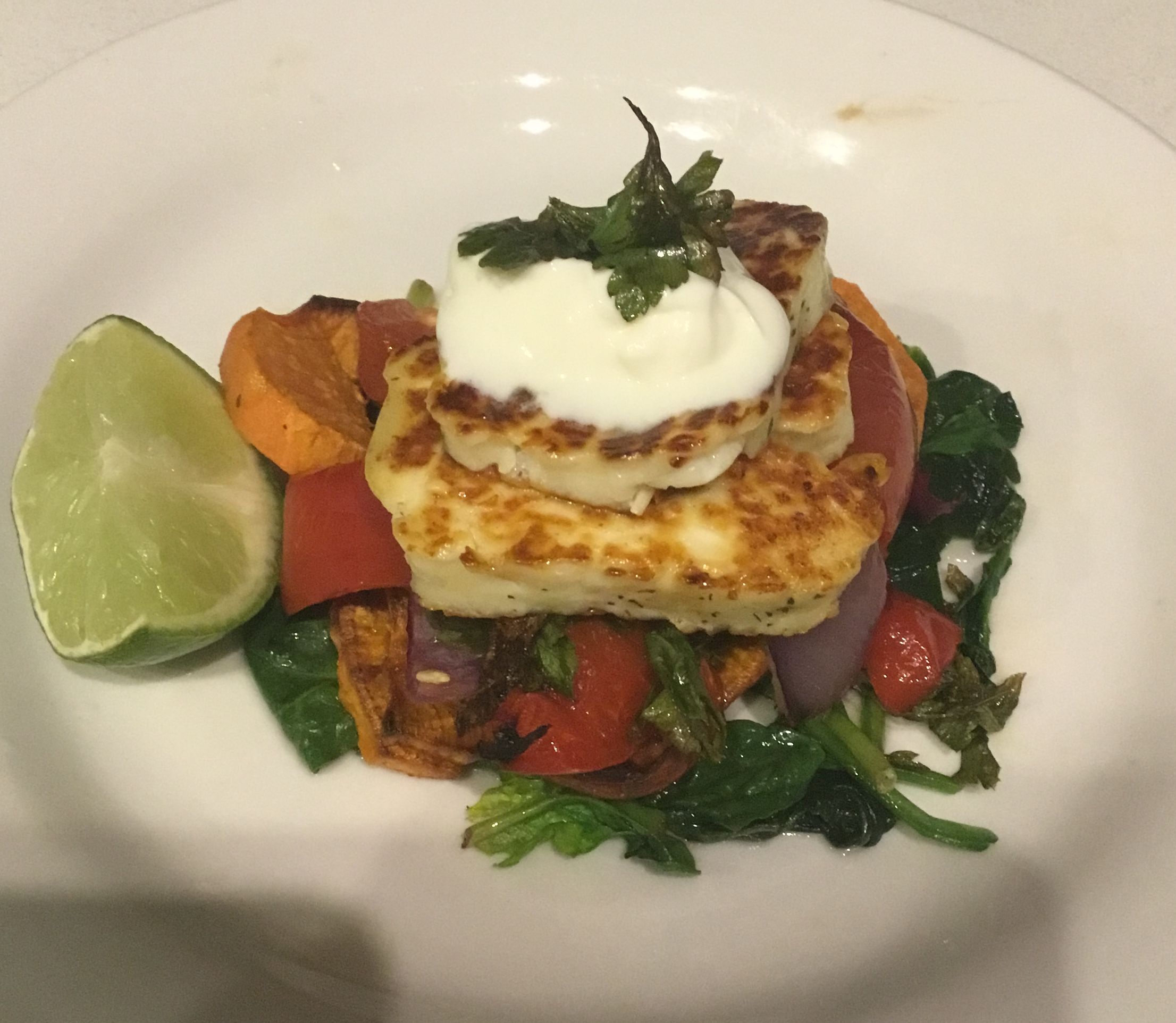 Quick Haloumi and veggie stack | bunch