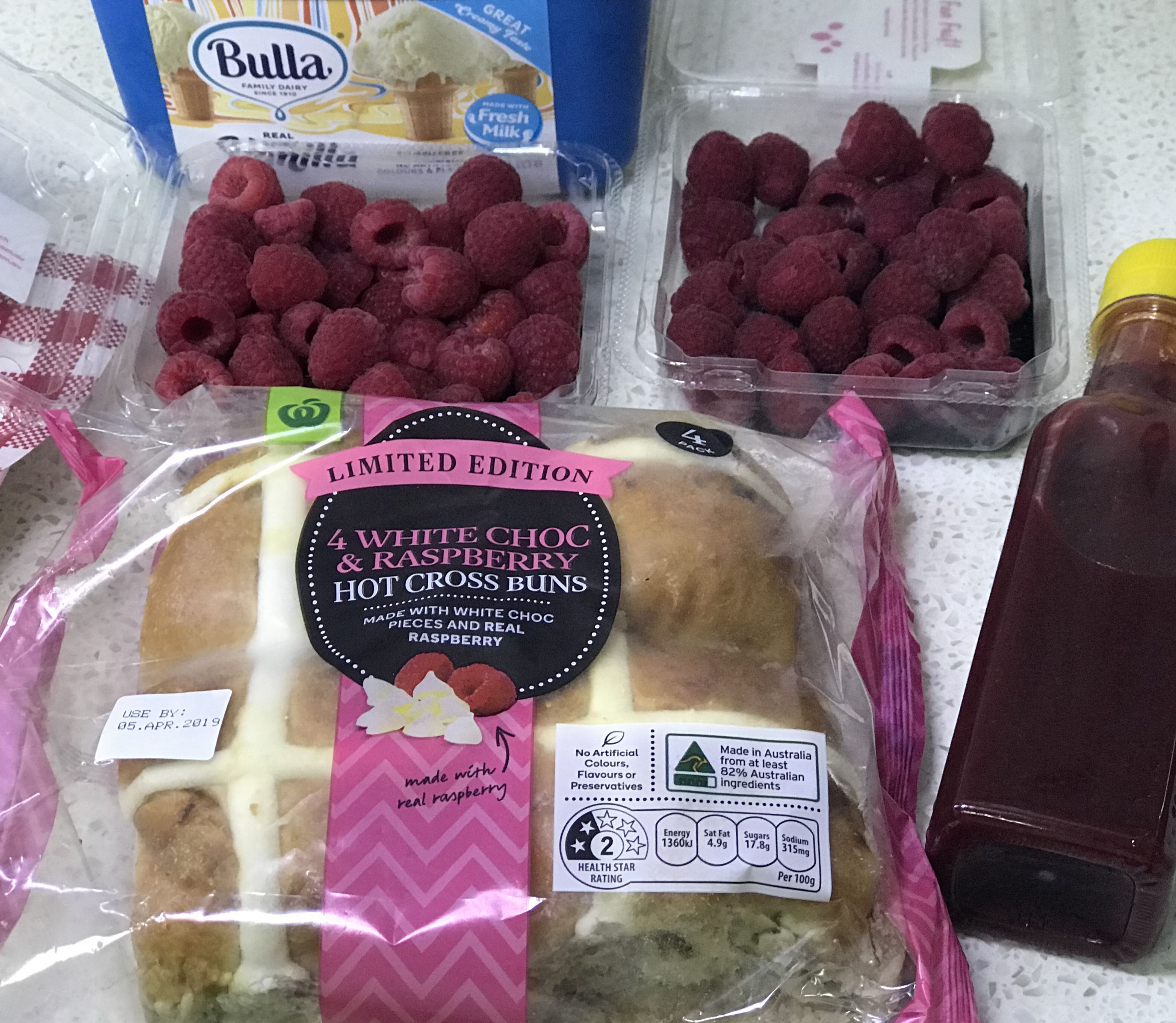 Woolworths Hot Cross bun sandwich | bunch