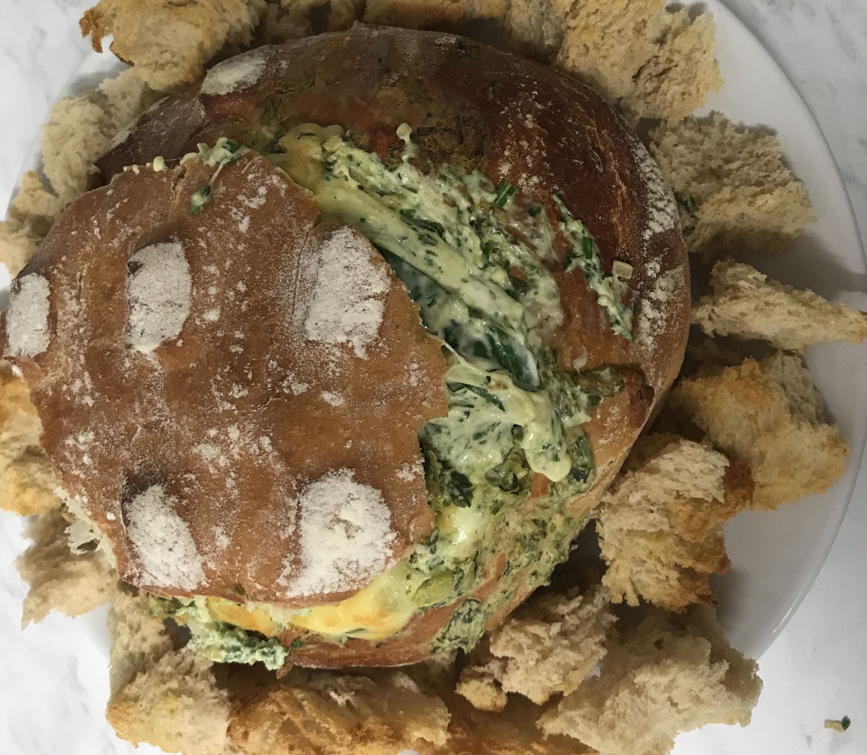 Spinich cob loaf | bunch