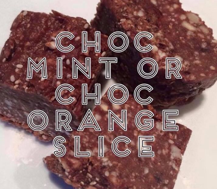 Raw Choc Orange/Choc Mint Slice | bunch