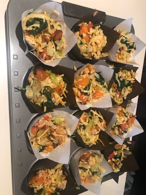 Roasted vegetable and brown rice muffins | bunch