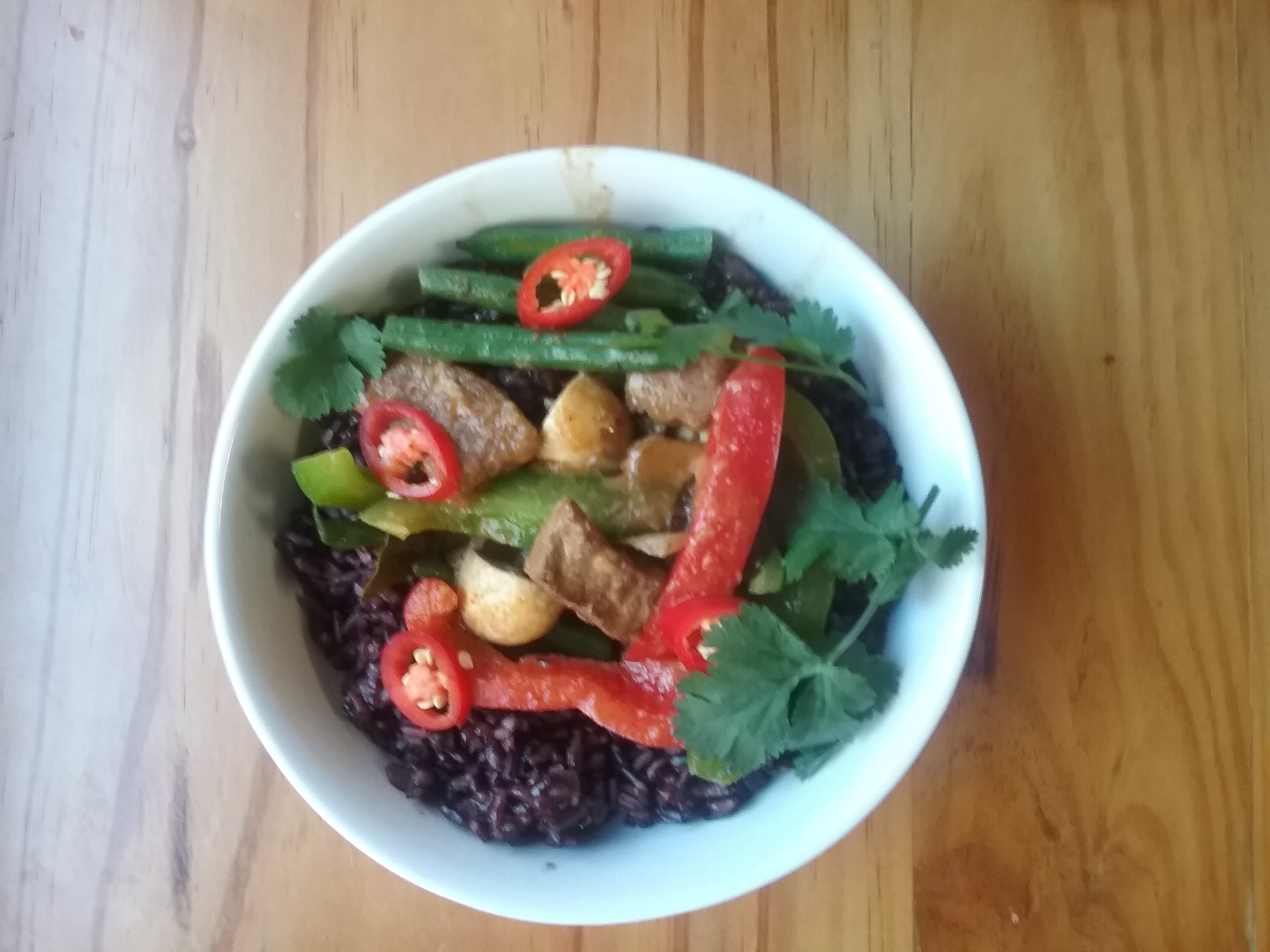 Beef Red Curry on Black Rice | bunch