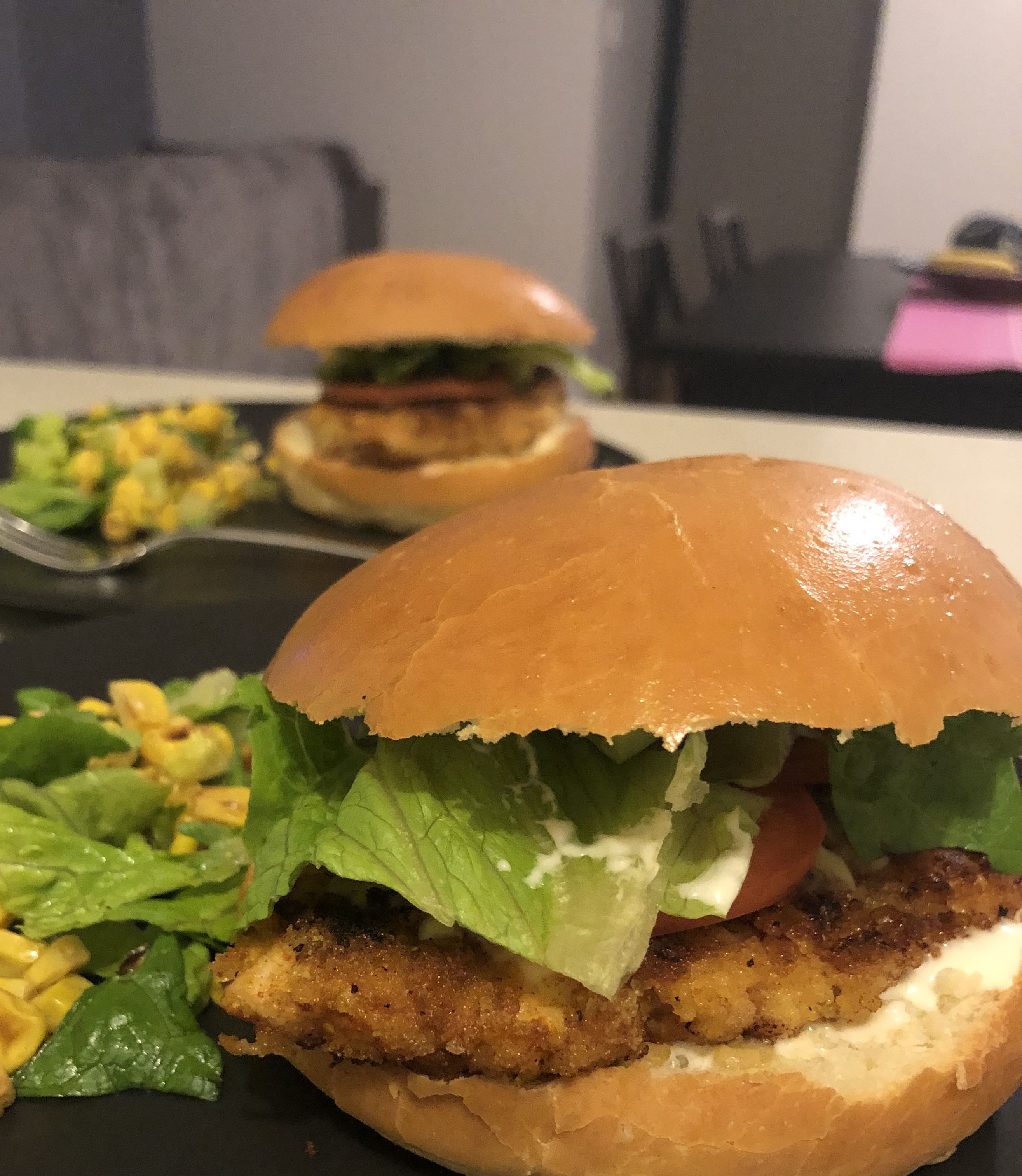 Mexican chicken burger with lemon mayo | bunch